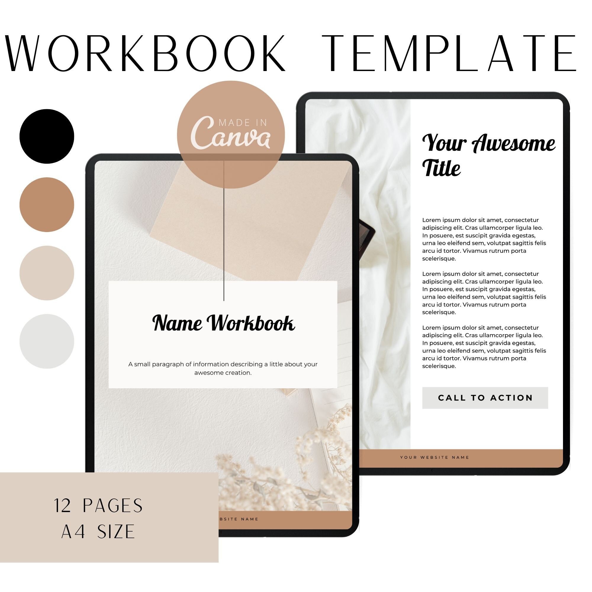 Ebook Template Workbook Canva Coaching Designer Workbook Lead Magnet ...