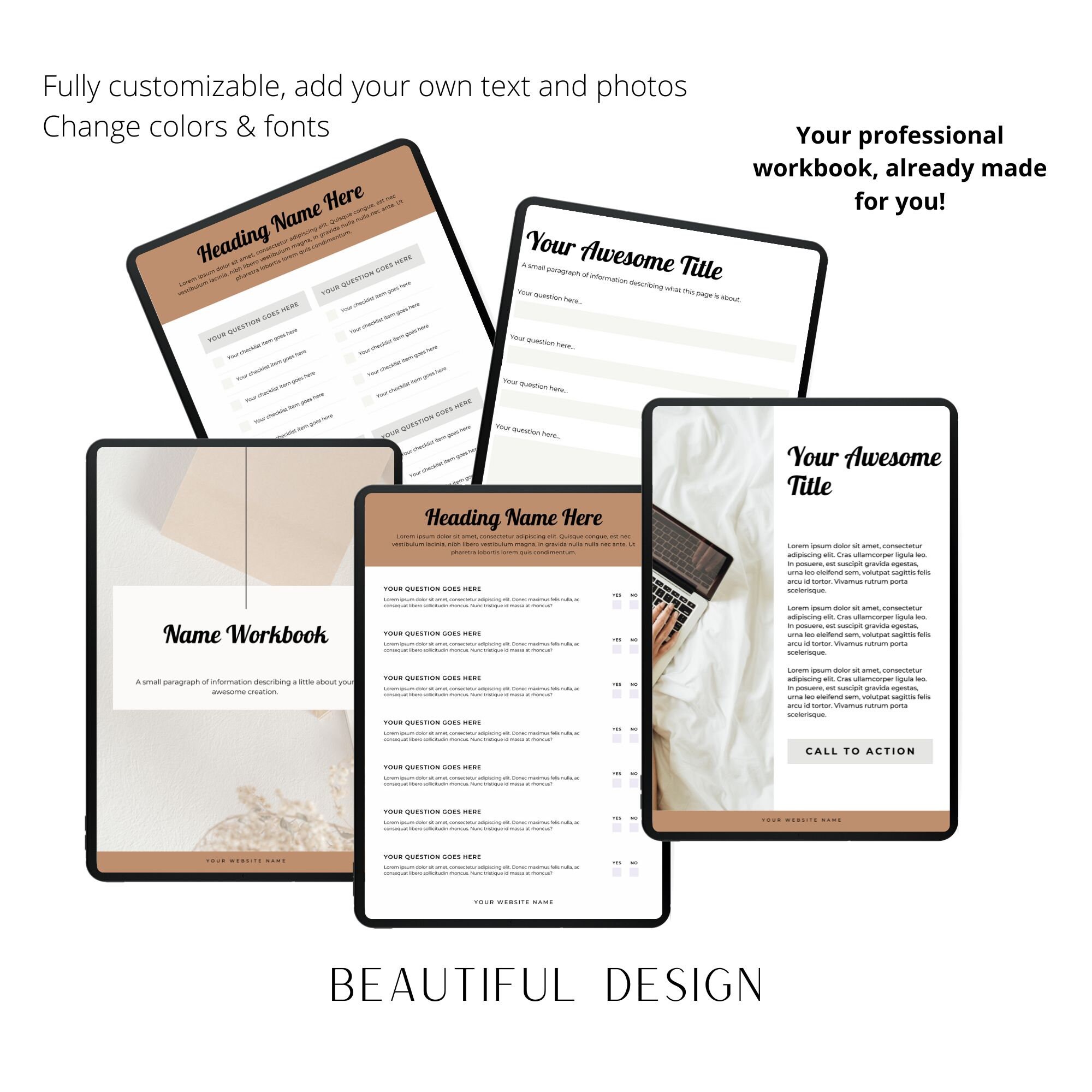 Ebook Template Workbook Canva Coaching Designer Workbook Lead Magnet ...