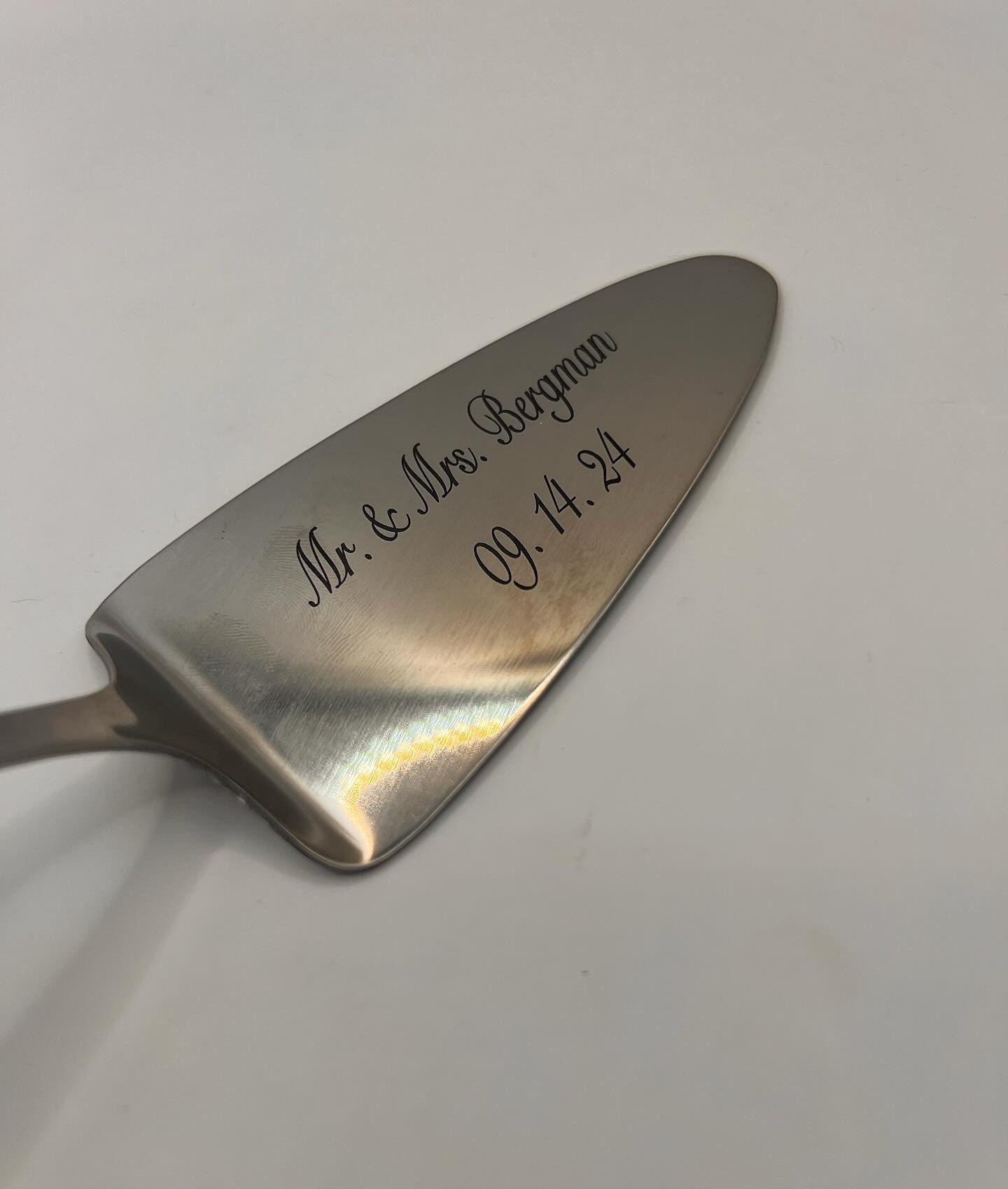 Laser Engraved Stainless Steele Cake Cutter - Etsy