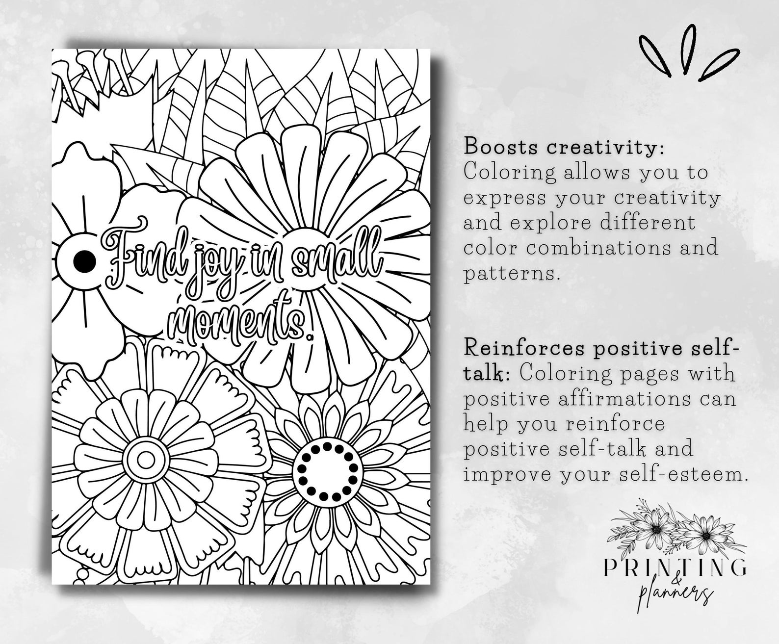 Printable Adult Colouring Pages With Positive Affirmations for Self ...
