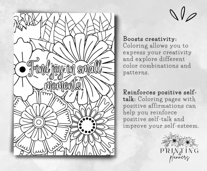 Printable Adult Colouring Pages With Positive Affirmations for Self ...