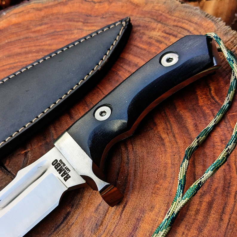 Rambo V Last Blood Replica Bowie Knife: Stainless Steel With Leather ...