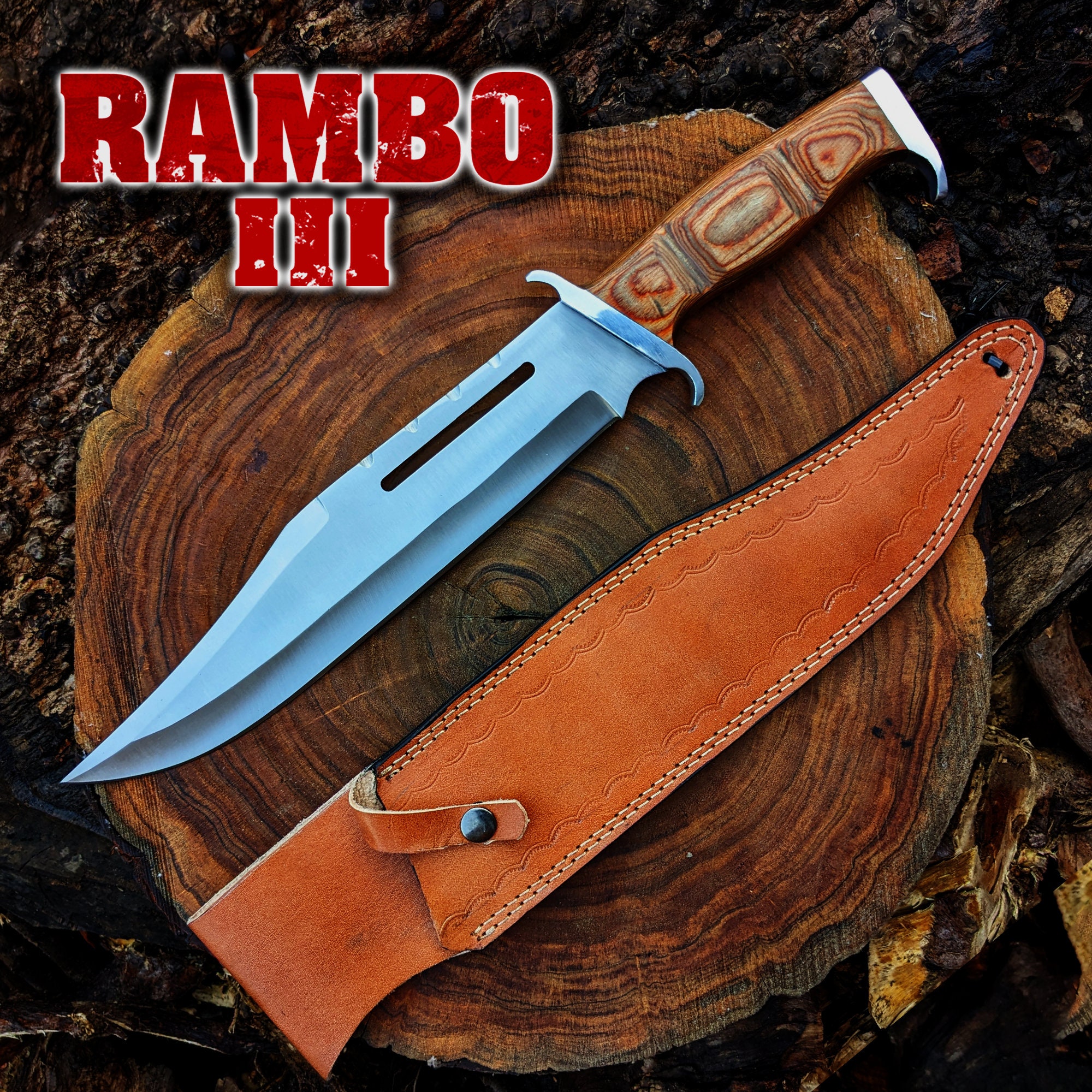 Rambo 3 Messer: Handgefertigtes 45 cm Rambo Movie Replica Jagd - Etsy.de
