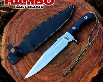 Rambo Bowie Knife: Rambo V Last Blood Replica Bowie Knife With Leather ...