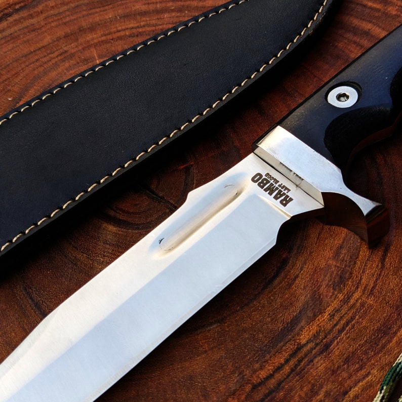 Rambo V Last Blood Replica Bowie Knife: Stainless Steel With Leather ...