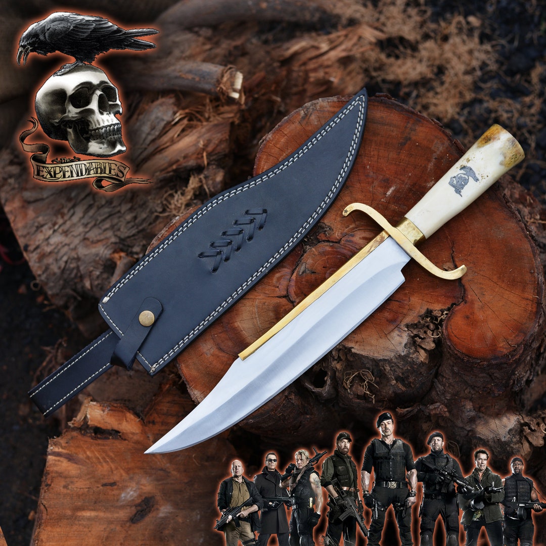 The Expendables Movie Replica Bowie Knife | Handmade Carbon Steel ...