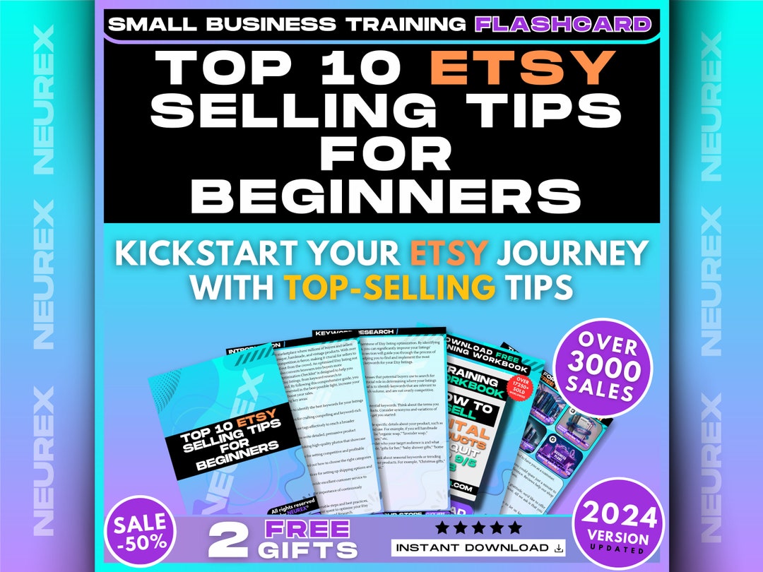 How to Increase Etsy Sales Fast Top 10 Beginner Tips Flashcard, Sell on ...