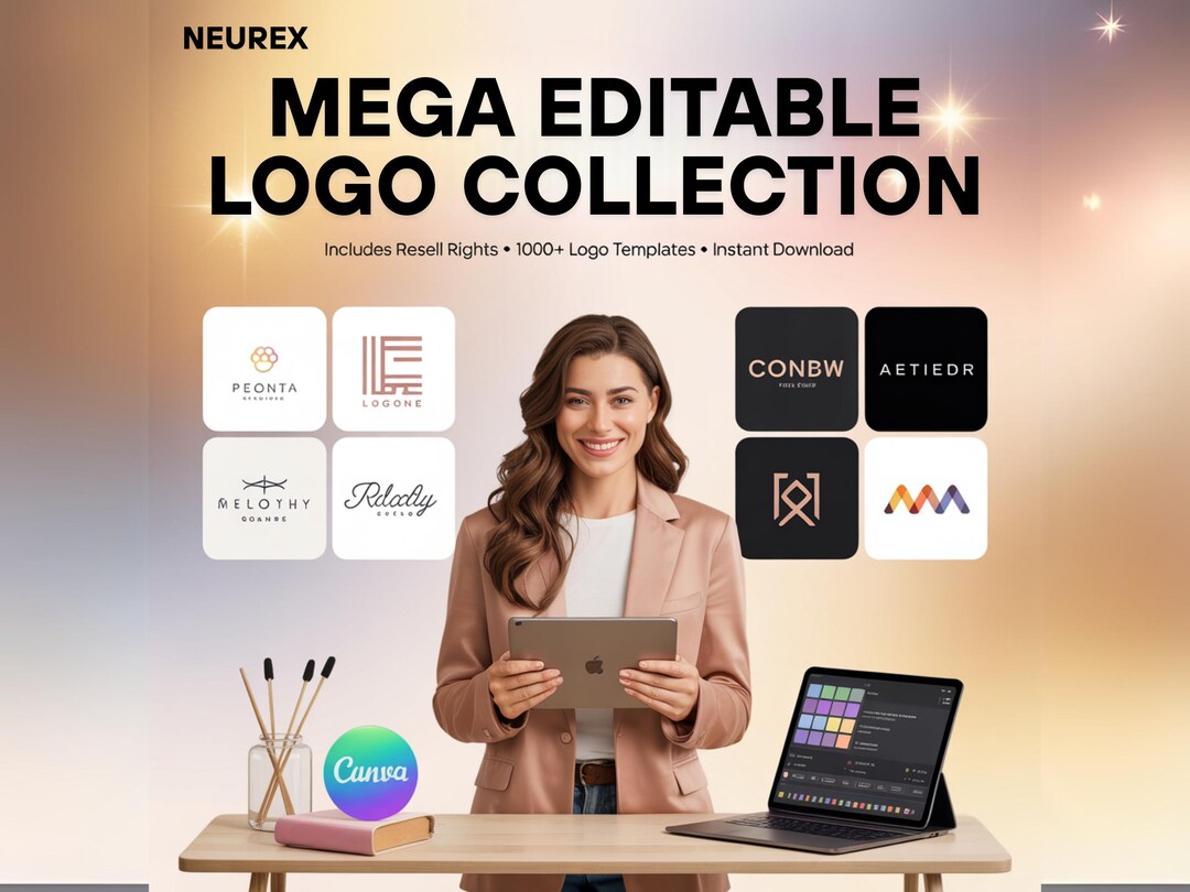 Editable Logos Bundle - Ultimate Collection of Customizable Logos for ...