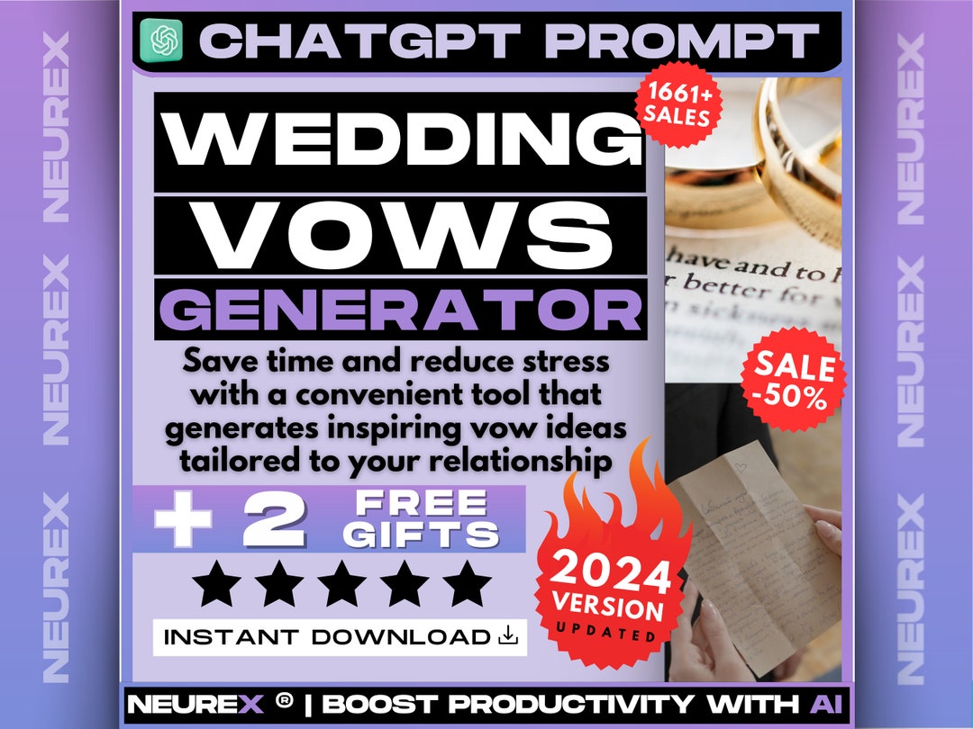 Chatgpt Wedding Vows Prompt Personalized Vows Romantic Commitments Vow Inspiration Wedding