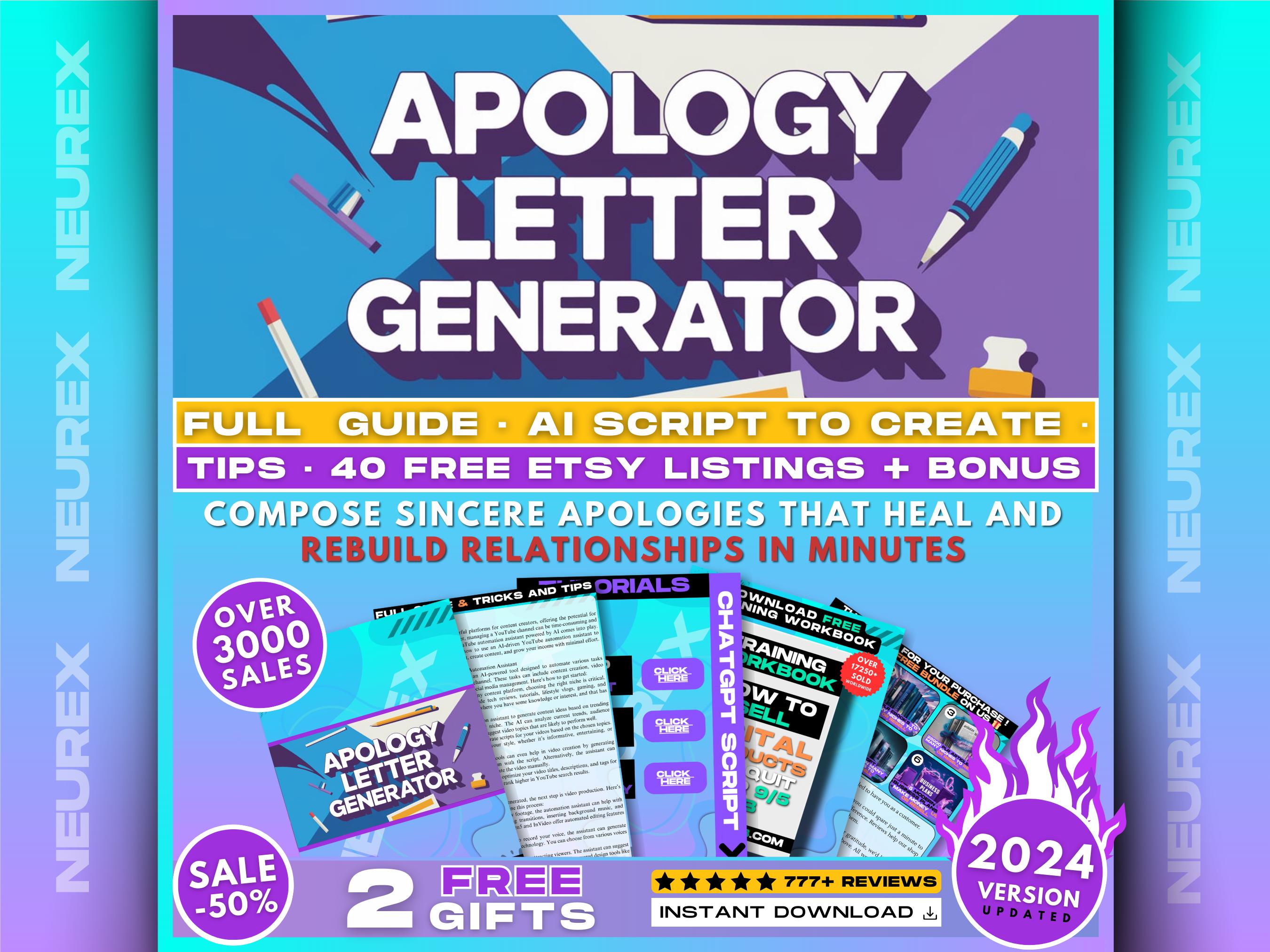 Chatgpt Apology Letter Generator Prompt, Simple Ways to Say Sorry ...