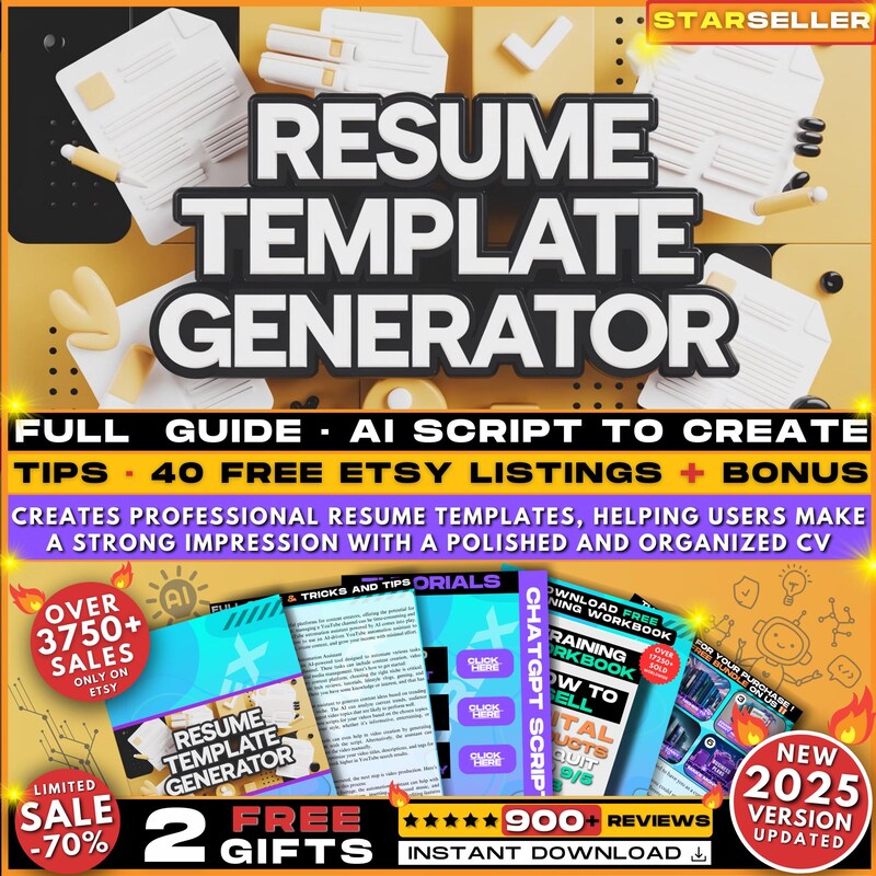 Resume Generator - Etsy
