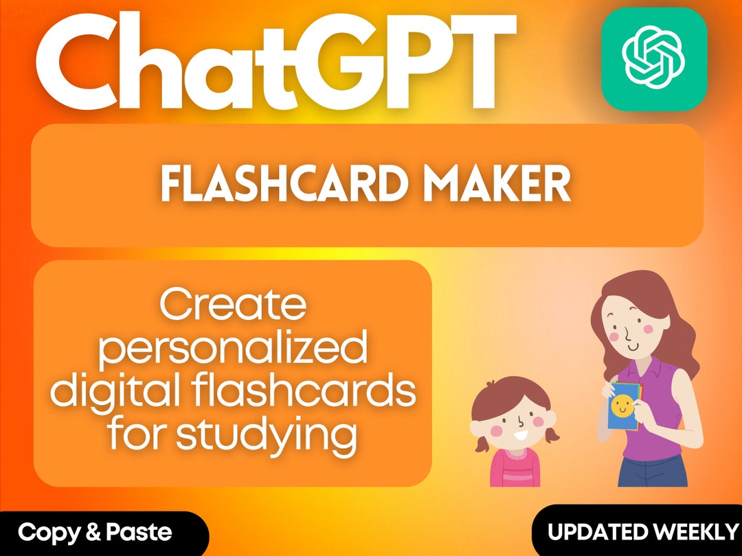 Chatgpt Flashcard Maker Flashcards Printable Interactive - Etsy