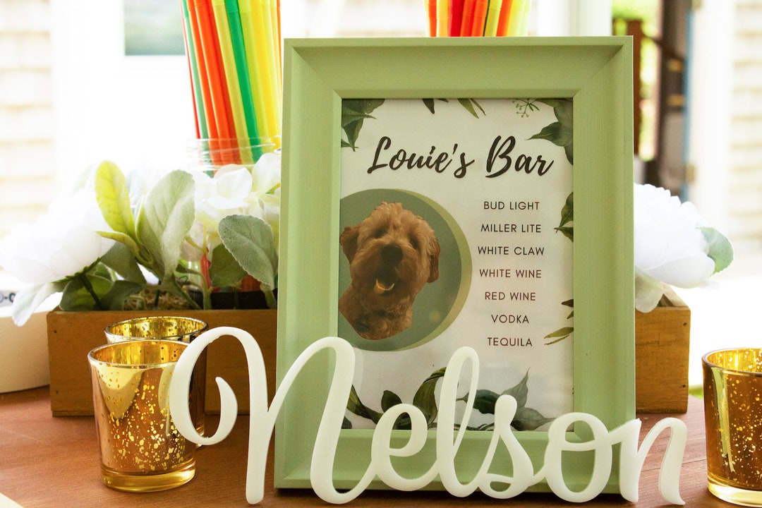 Drink or Food Menu With Your Pets Face! Custom Menu for Bar, Buffet ...
