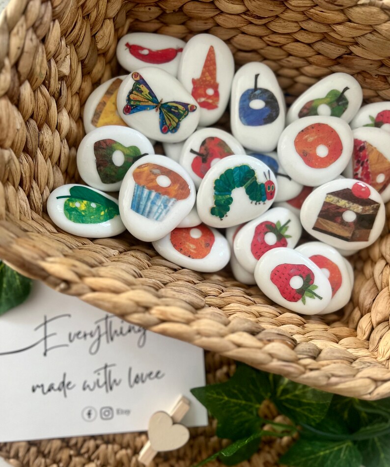 The Very Hungry Caterpillar Story Stones - Etsy Australia