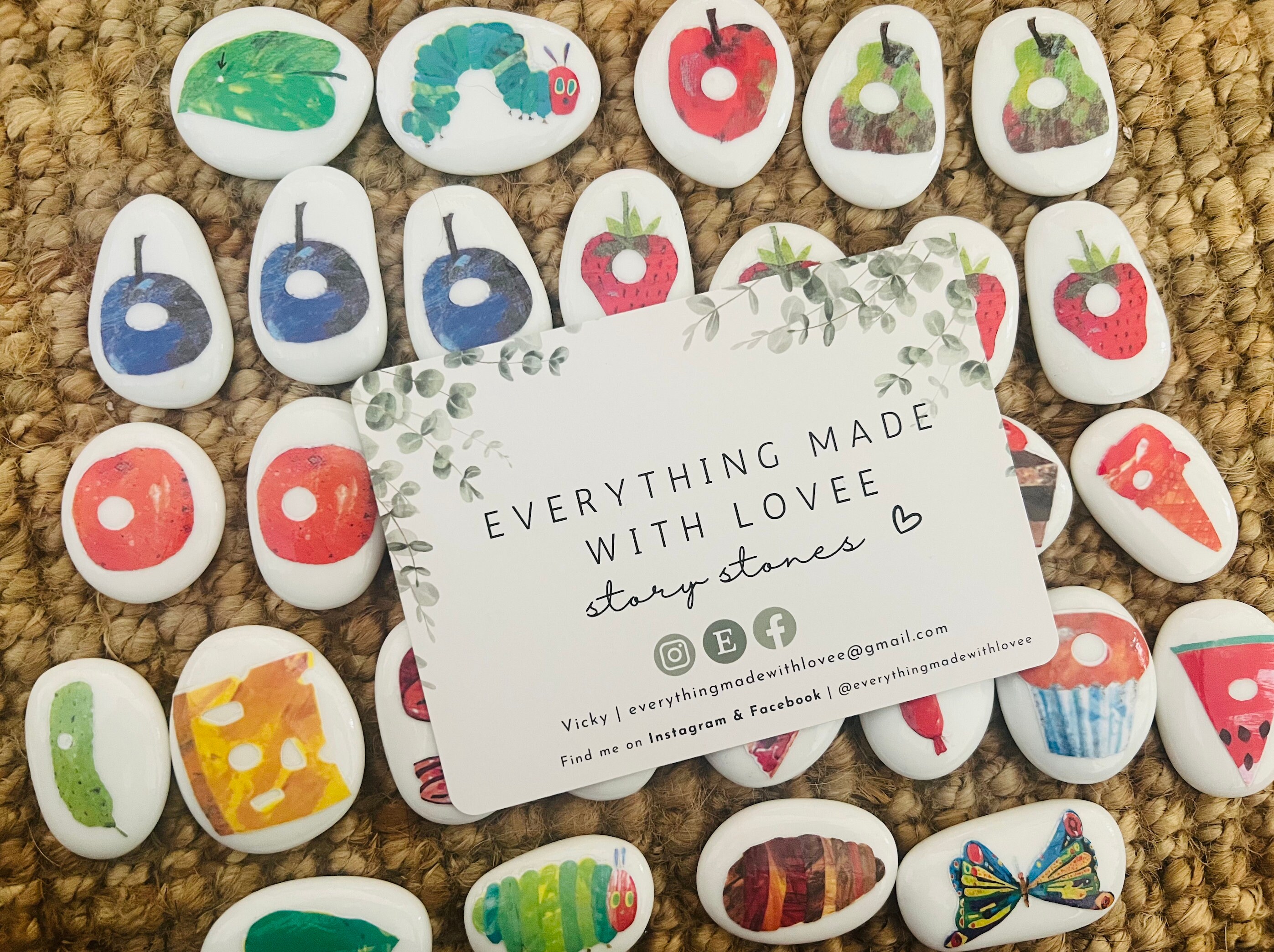 The Very Hungry Caterpillar Story Stones - Etsy Australia