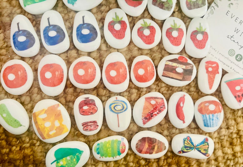 The Very Hungry Caterpillar Story Stones - Etsy Australia
