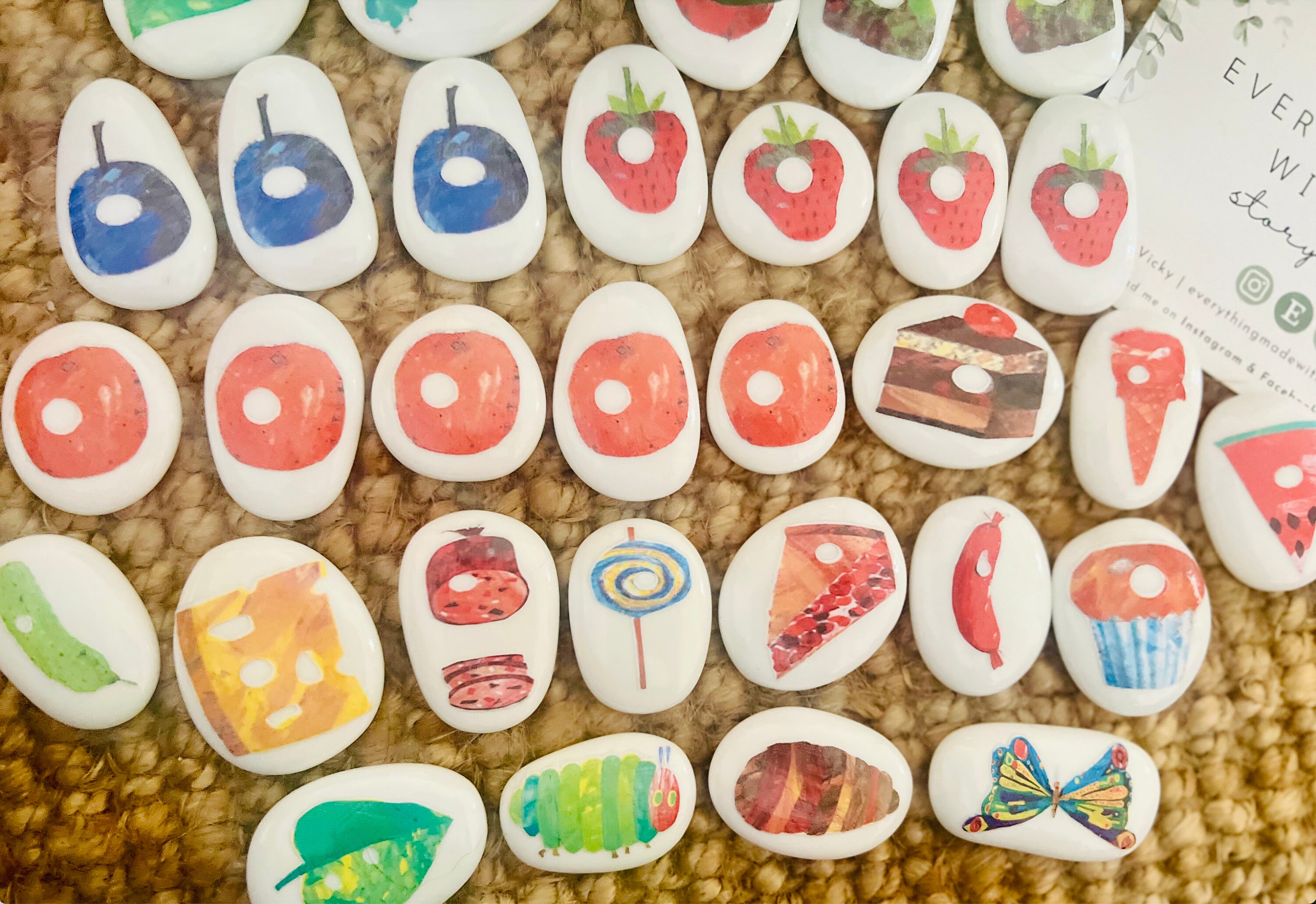 The Very Hungry Caterpillar Story Stones - Etsy Australia
