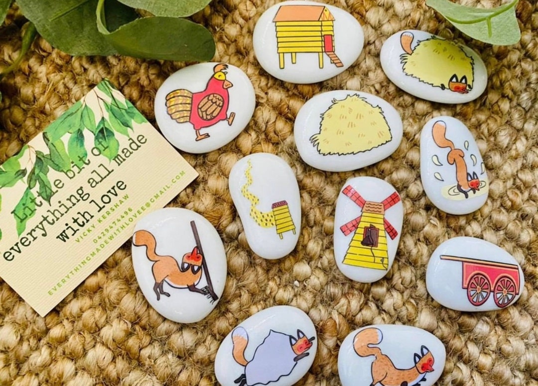 Rosie's Walk Story Stones - Etsy