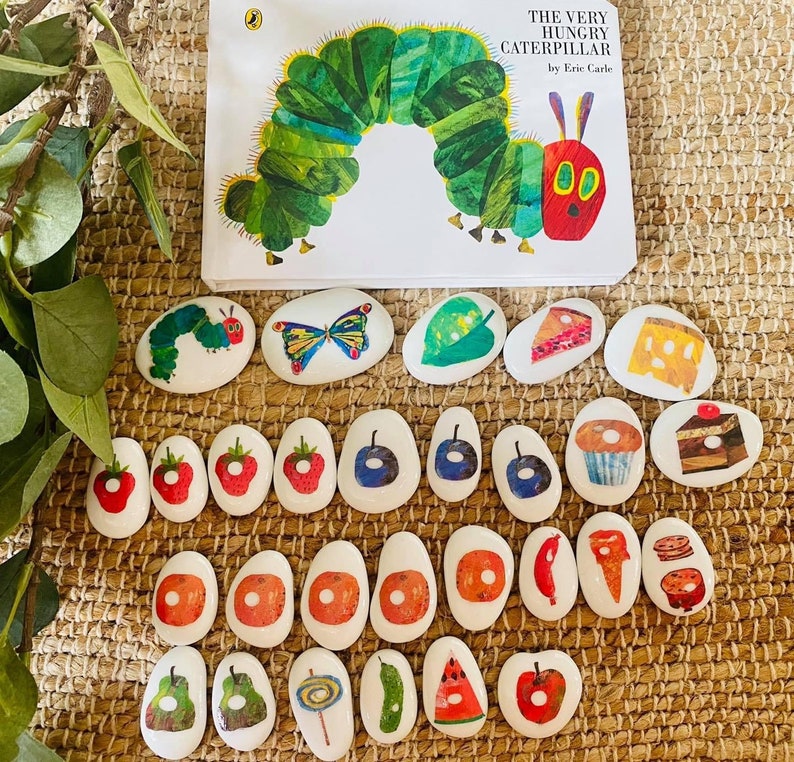 The Very Hungry Caterpillar Story Stones - Etsy Australia