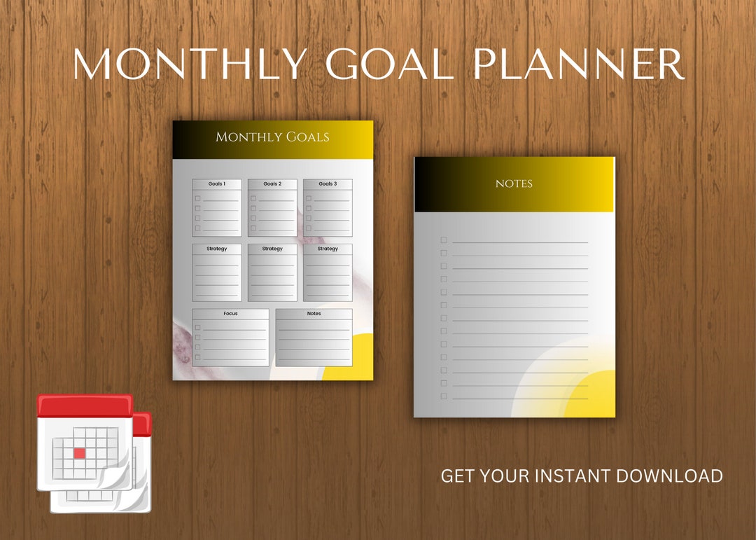 Goal Planner Bundle 2023 Goals Tracker Smart Goal Setting Etsy