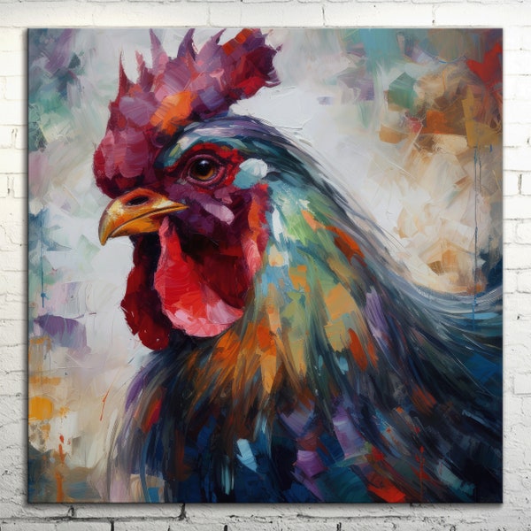 Rooster Painting - Etsy