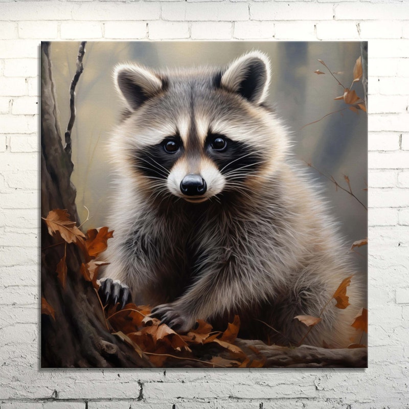 Raccoon Painting - Etsy