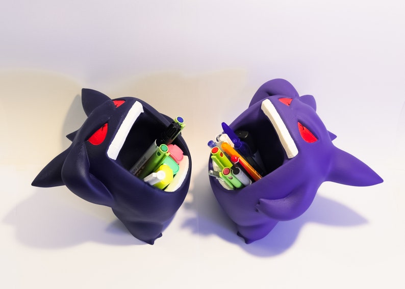 Gengar Pencil Case Pokémon Go Anime Gift Hand Painted Desk Decoration ...