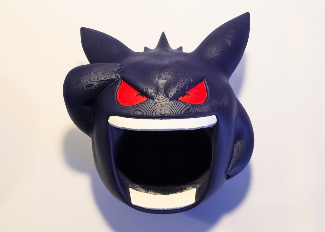 Gengar Pencil Case Pokémon Go Anime Gift Hand Painted Desk Decoration ...