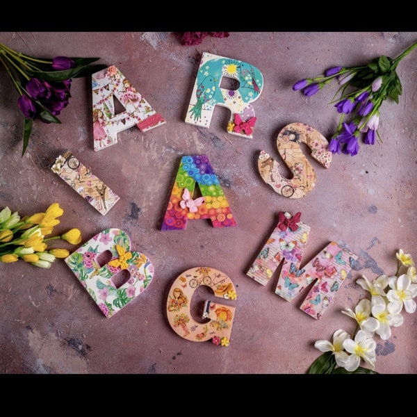 Decoupage Letters - Etsy