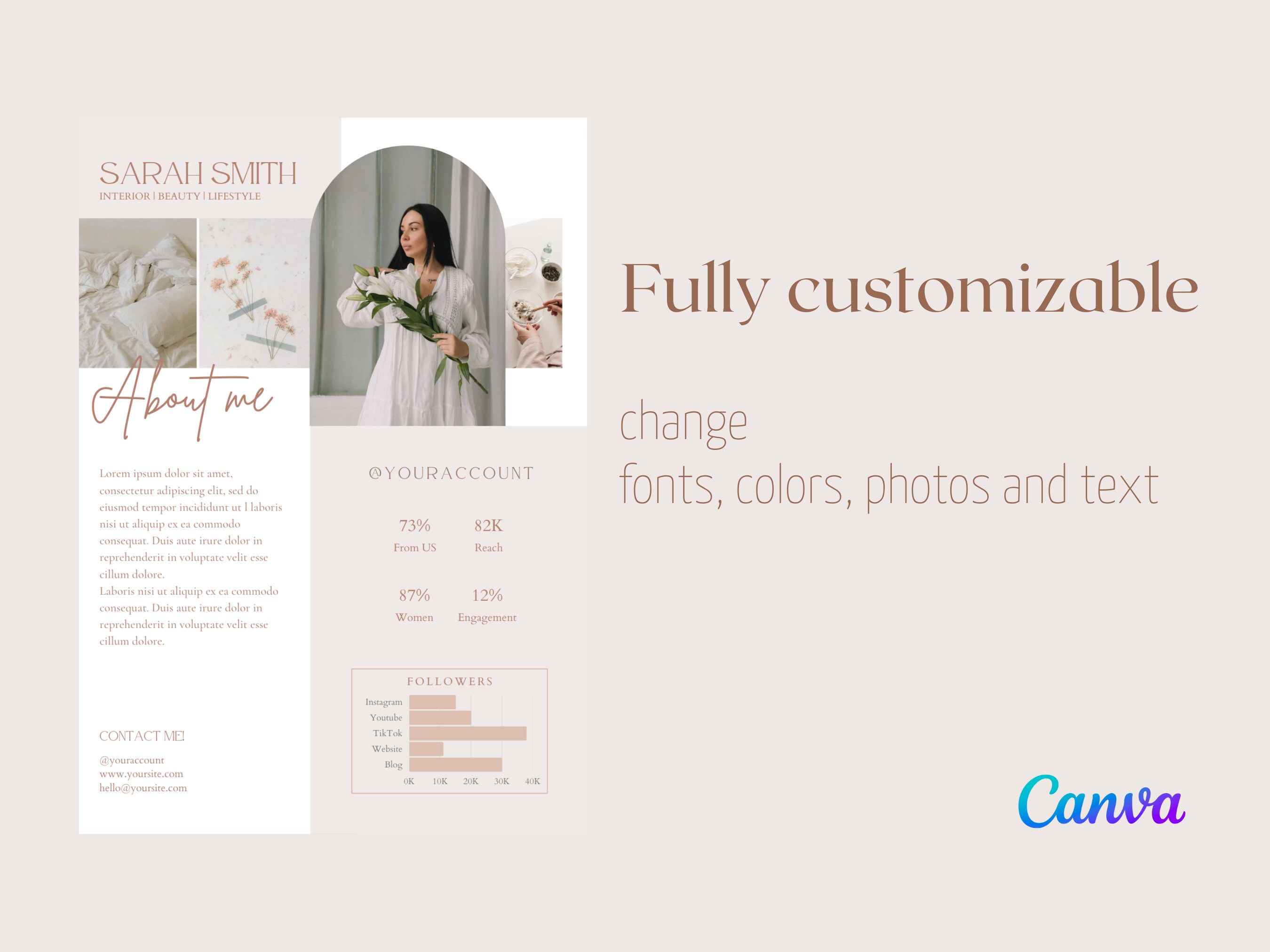 Media Kit Template for Content Creator | Instagram Media Kit ...