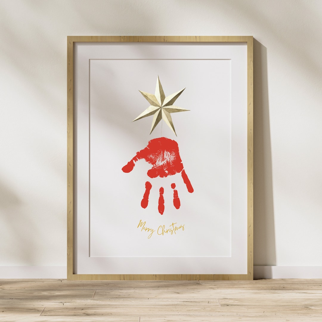 Handprint Art ©fineartistra Merry Christmas, Art Print, Christmas Star ...