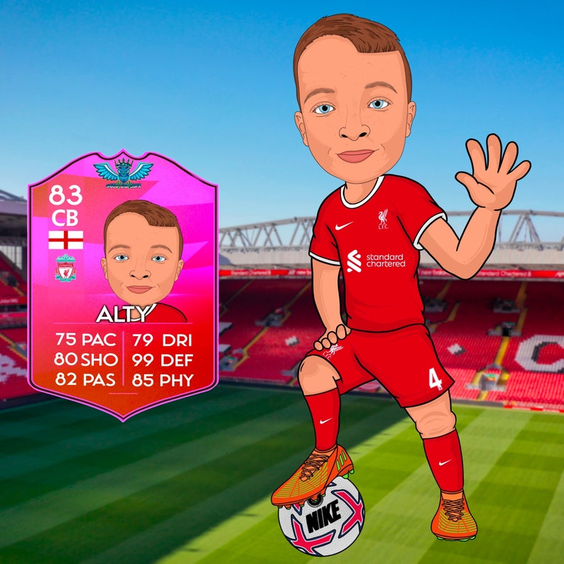 Cartoon Football Portrait / Custom Cartoon Football FIFA Walkout ...