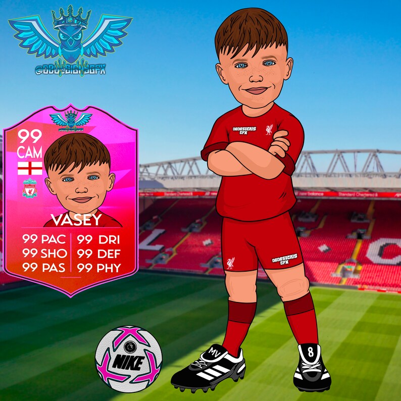 Cartoon Football Portrait / Custom Cartoon Football FIFA Walkout ...