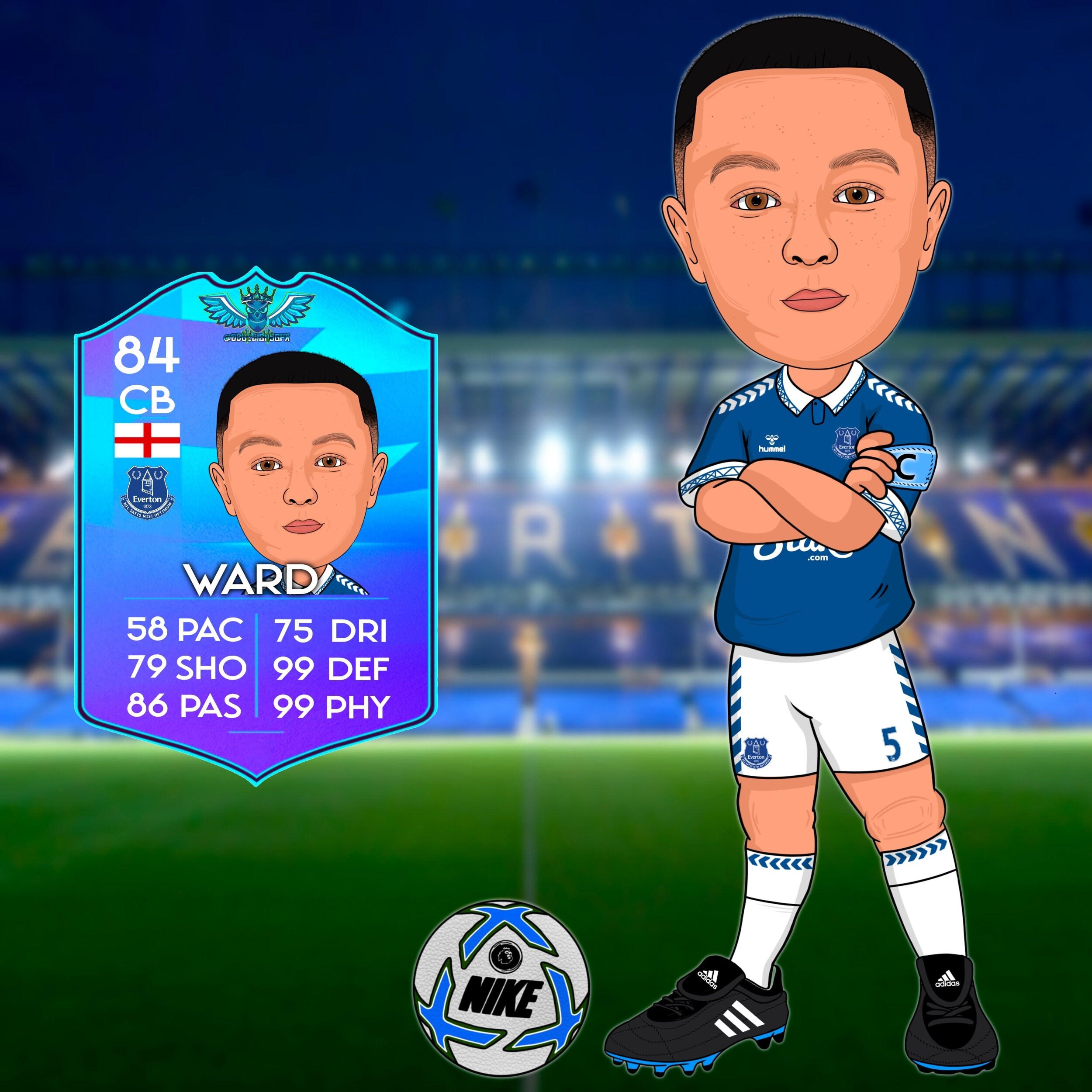 Cartoon Football Portrait / Custom Cartoon Football FIFA Walkout ...