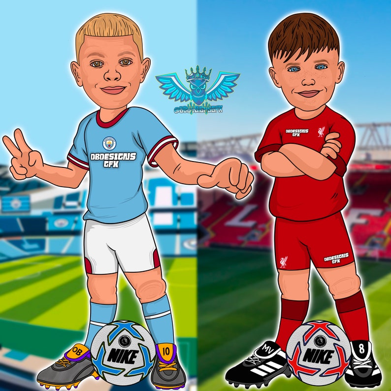 Cartoon Football Portrait / Custom Cartoon Football FIFA Walkout ...