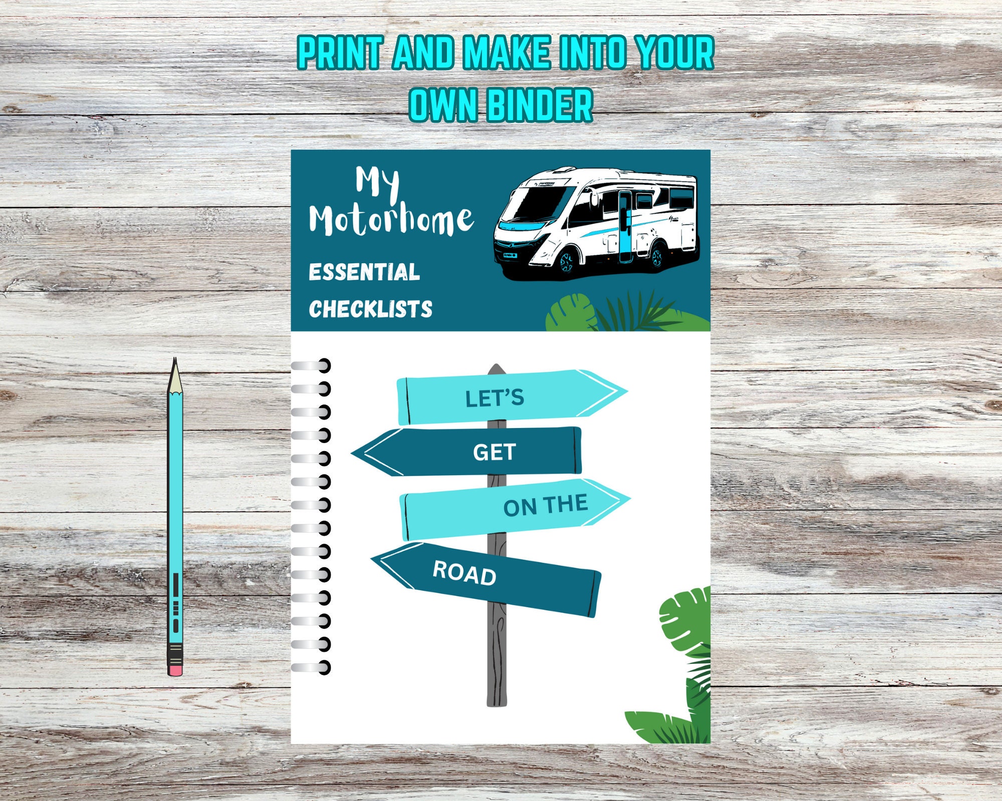 Motorhome Essential Checklists Bundle Pre-departure Accessories Trip ...