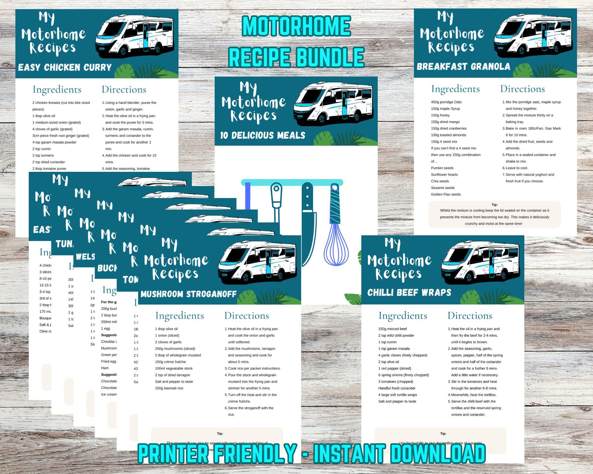Motorhome Essential Checklists Bundle Motorhome Journal Motorhome ...