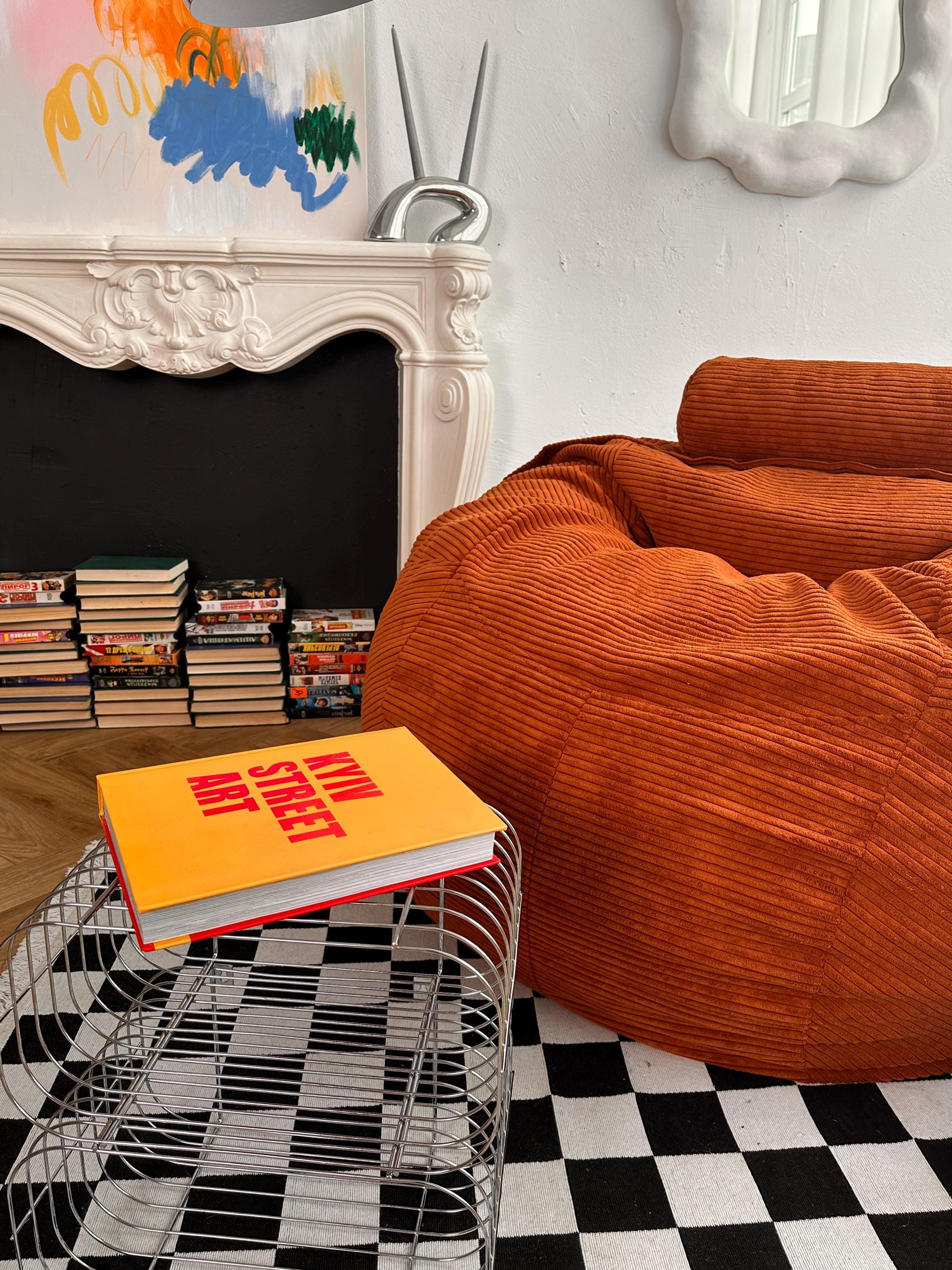 Modern Handmade Floor Seating, Moroccan Pouf Ottoman, Soft Lounge Chair ...