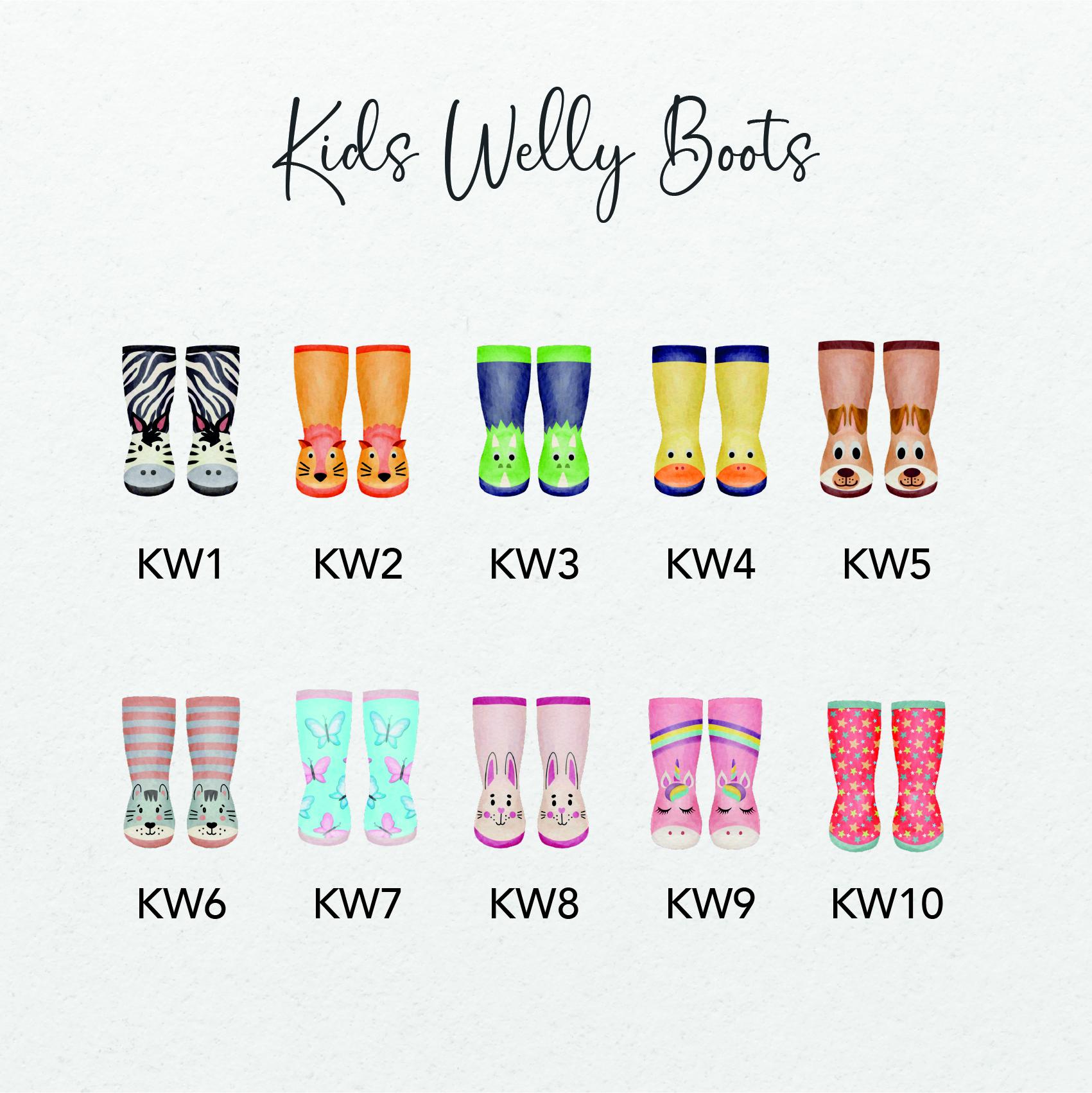 Personalised Family Welly Boot Print - Custom Family Illustration ...