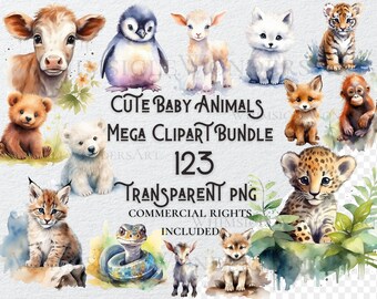 Watercolor Autumn Mega Clipart Bundle, Fall Season, Trees and Leaves ...