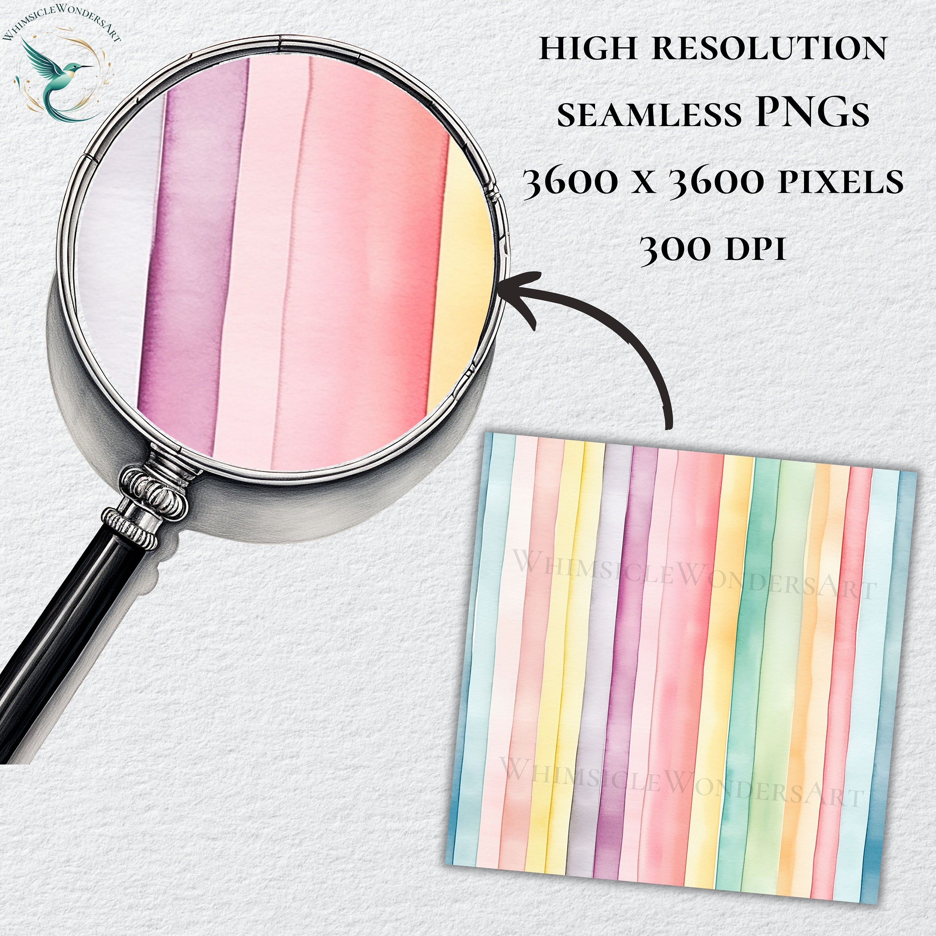 Watercolor Stripes Seamless Pattern Bundle (digital Download) - Etsy