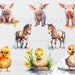 Farm Animals Clipart Bundle 22 High Quality PNG Digital Download ...