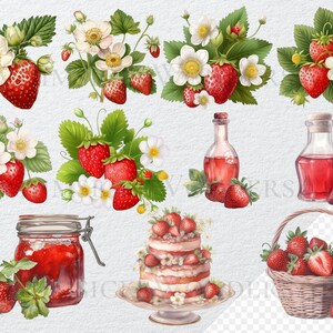 Strawberry Clipart Bundle 22 High Quality PNG Digital Download ...