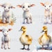 Farm Animals Clipart Bundle 22 High Quality PNG Digital Download ...
