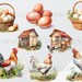 Watercolor Chicken Clipart Bundle High Quality PNG Digital Download ...