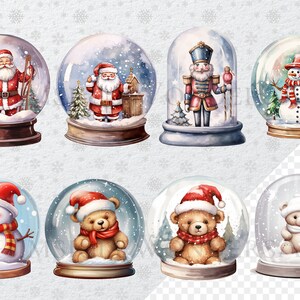 Watercolor Snow Globe Clipart Bundle High Quality PNG Digital Download ...