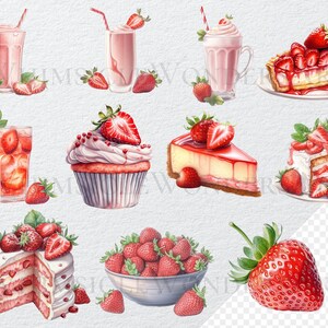Strawberry Clipart Bundle 22 High Quality PNG Digital Download ...