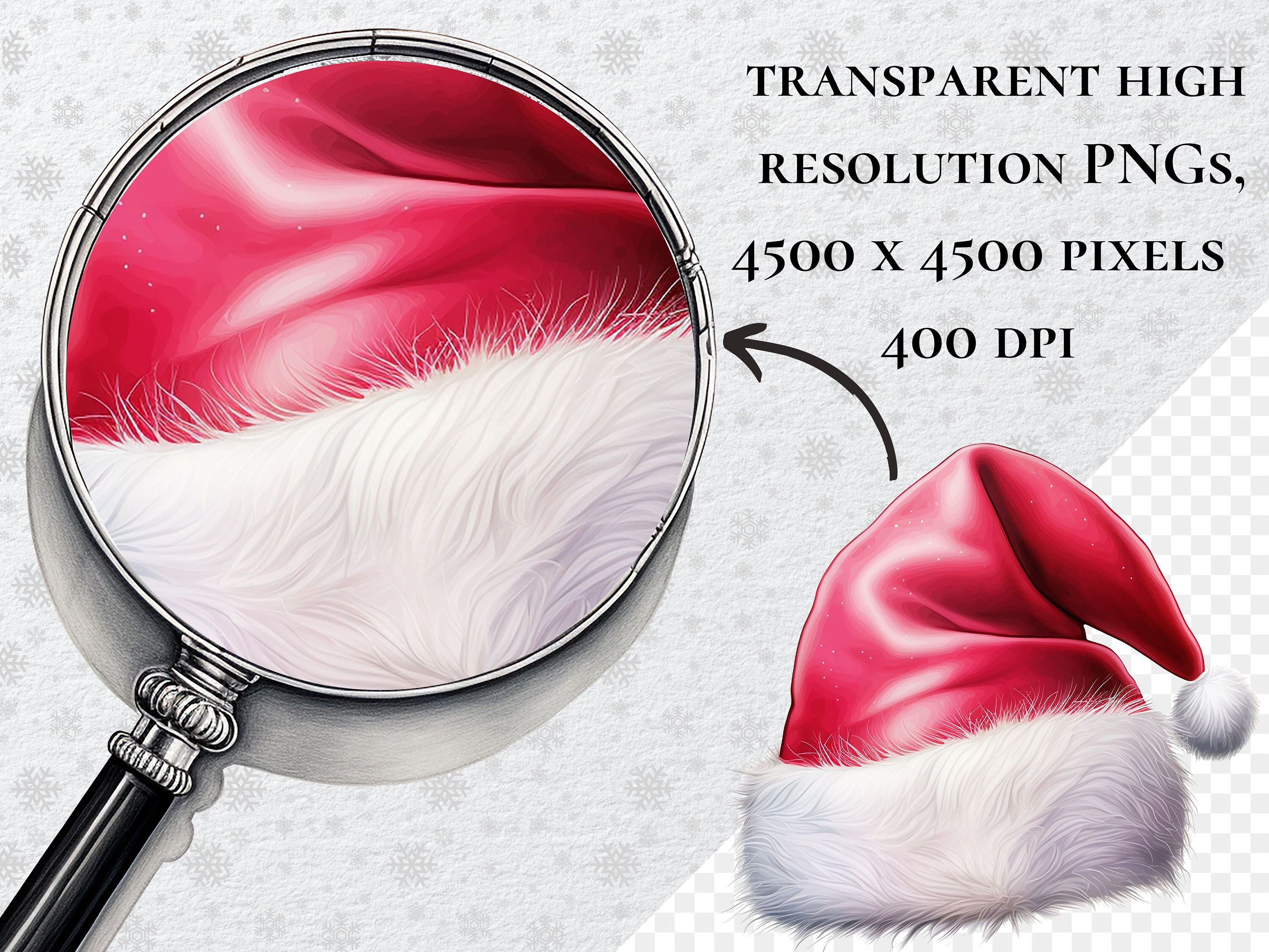 Watercolor Santa Hat Clipart Bundle High Quality PNG Digital Download ...