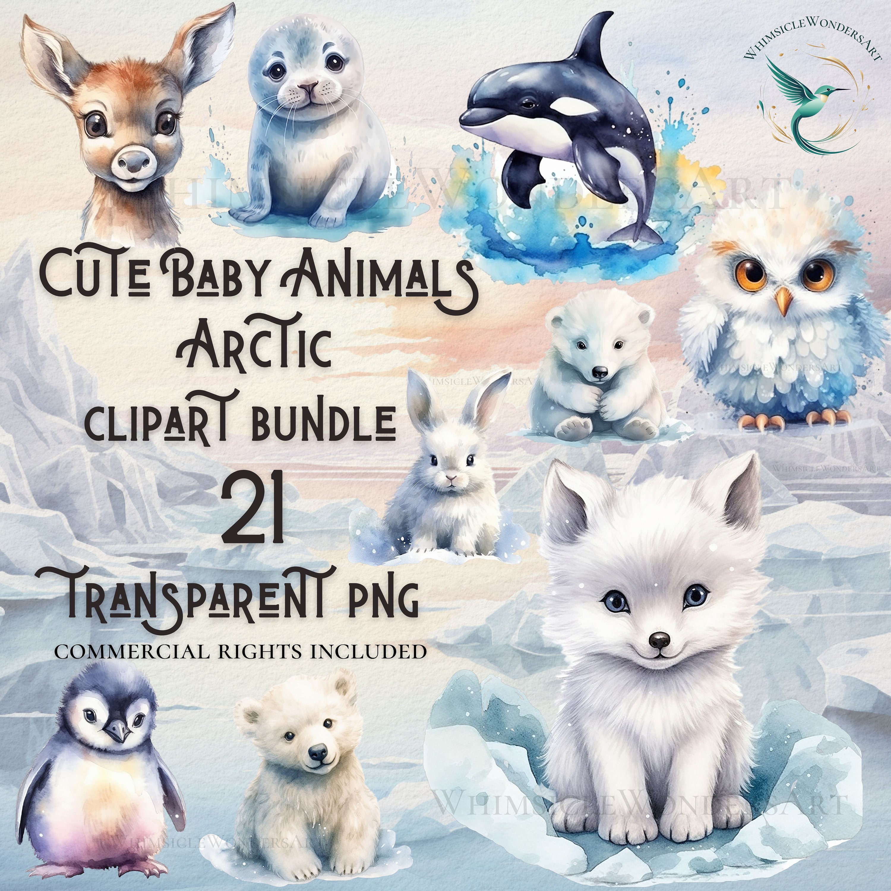 Arctic Clipart Bundle 21 High Quality PNG Digital Download Commercial ...