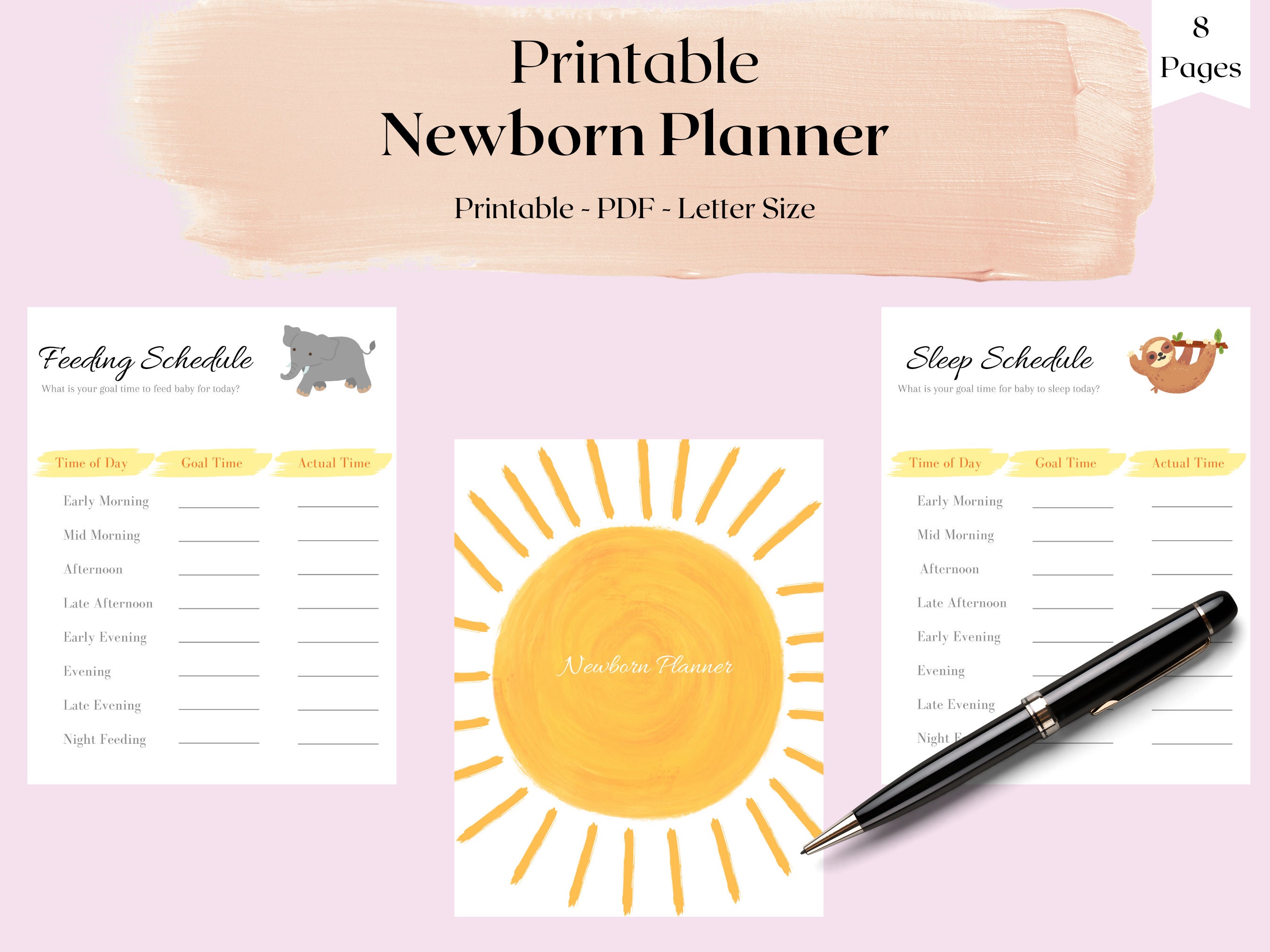 Newborn Printable Planner Bundle - Etsy
